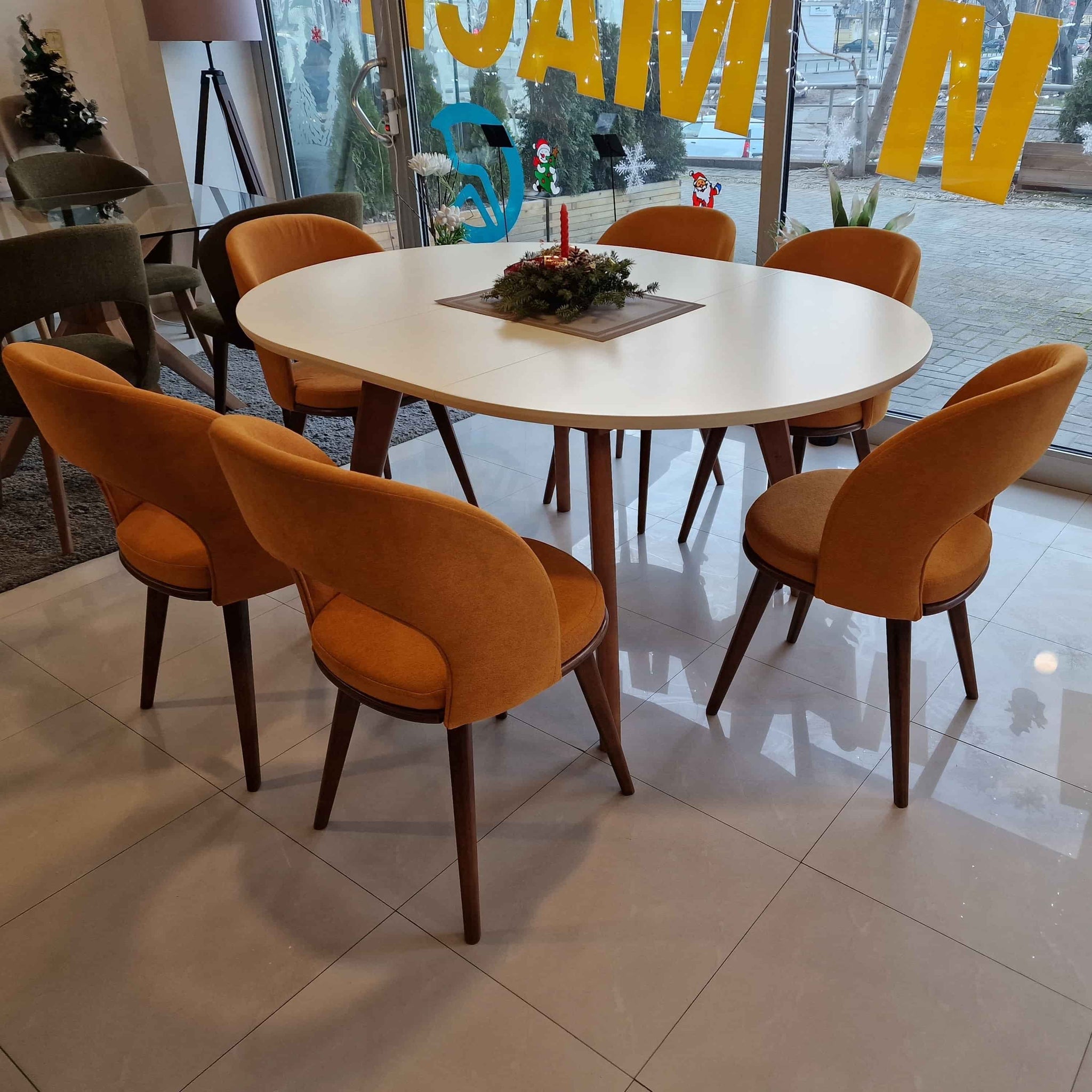 Dinning set Tako Round + chairs Lilly